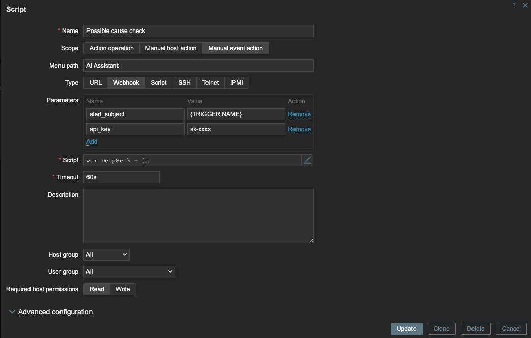 Zabbix进阶7--接入DeepSeek分析问题并提供解决方案 | Maydaychen Station