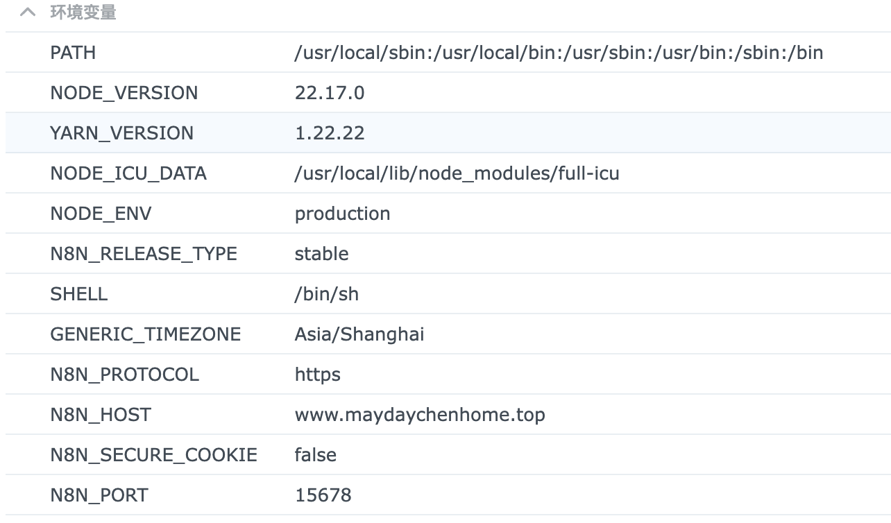 NAS杂记4--群晖NAS安装N8N及问题记录 | Maydaychen Station